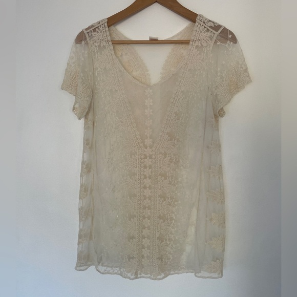 Sundance | Tops | Sundance Sheer Lace Top | Poshmark